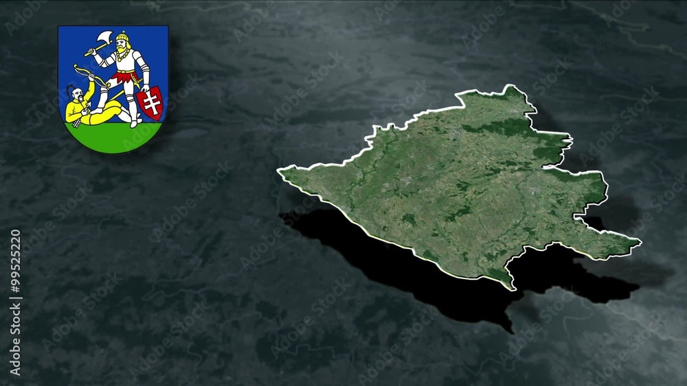 Nitra with Coat of arms animation map Regions of Slovakia Stock-Video ...