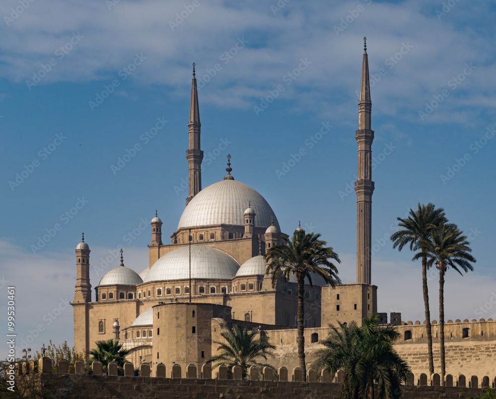 The great Mosque of Muhammad Ali Pasha (Alabaster Mosque), situated in ...