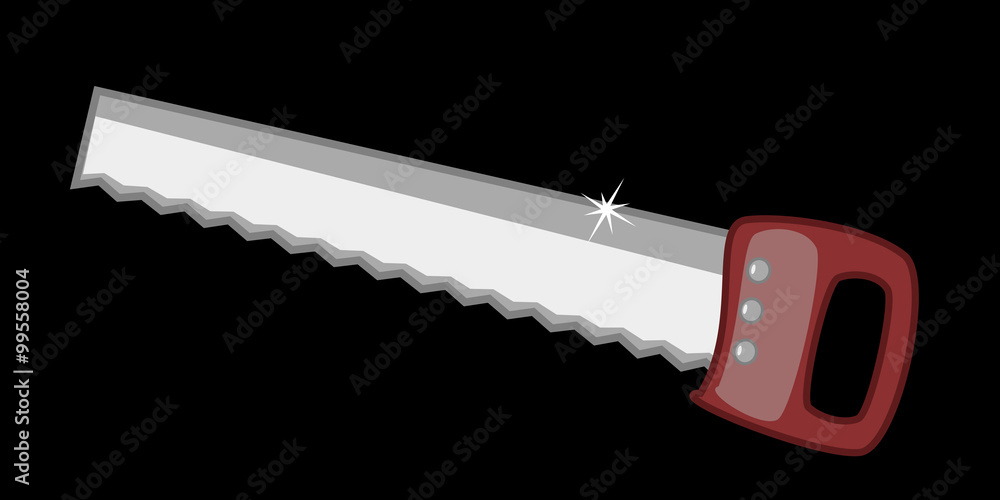 cartoon vector illustration of a saw Stock Vector | Adobe Stock