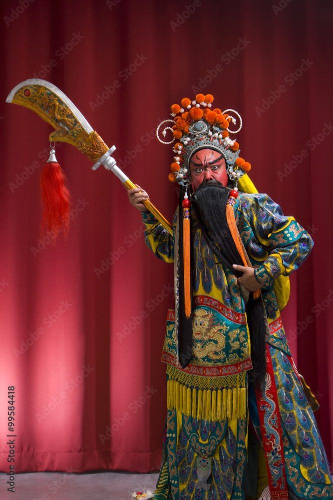 Guang Gong, Ancient Chinese General in Beijing Opera Costume ...