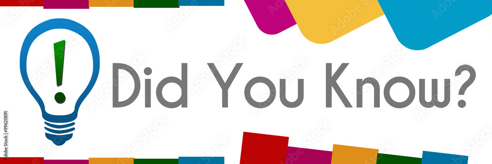 Did You Know Abstract Colorful Shapes Stock Illustration | Adobe Stock