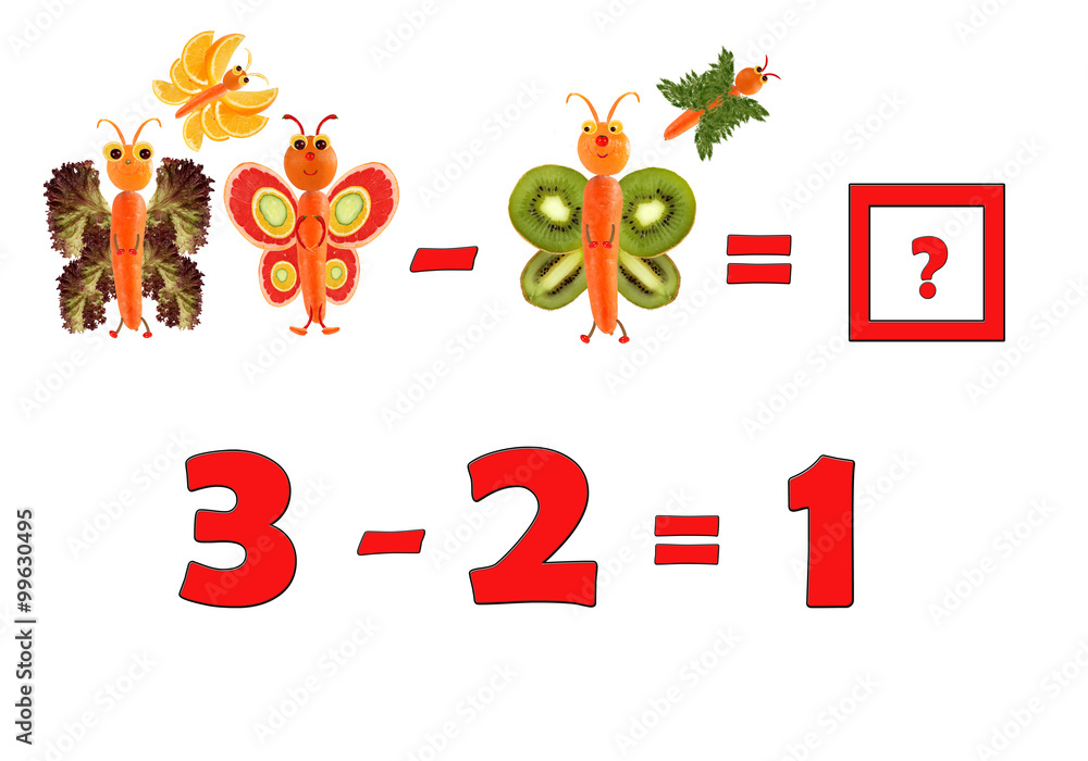 Illustration of Education Mathematics for Preschool Children. Th Stock ...