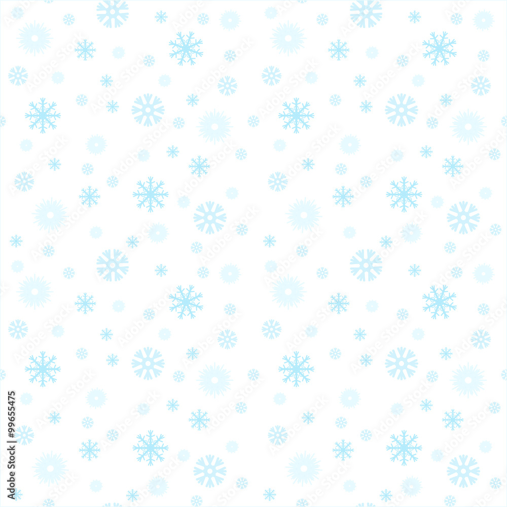 Light Blue Snowflakes Background