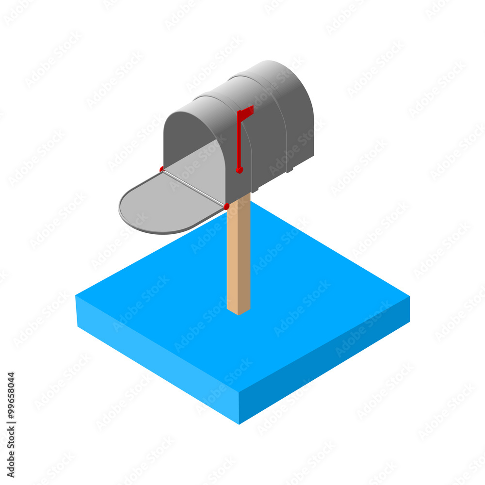 Isometric mail icons 3D. Pictograms mailbox email. Isolated vector ...