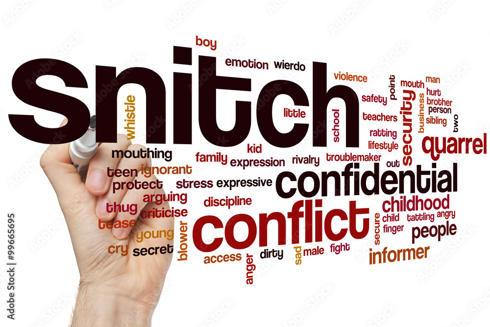 Snitch word cloud concept Stock Photo | Adobe Stock