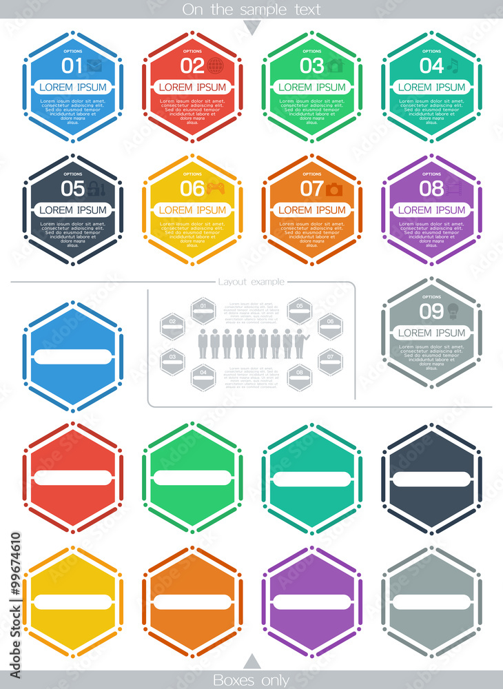 Infographic (Text boxes) Stock Vector | Adobe Stock
