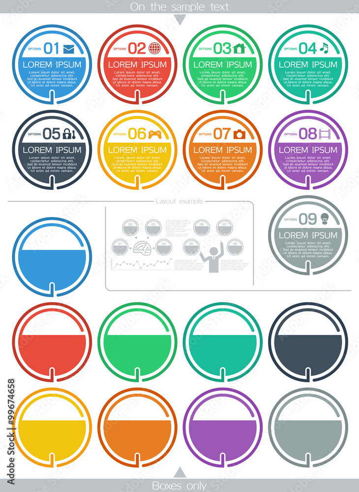 Infographic (Text boxes) Stock Vector | Adobe Stock