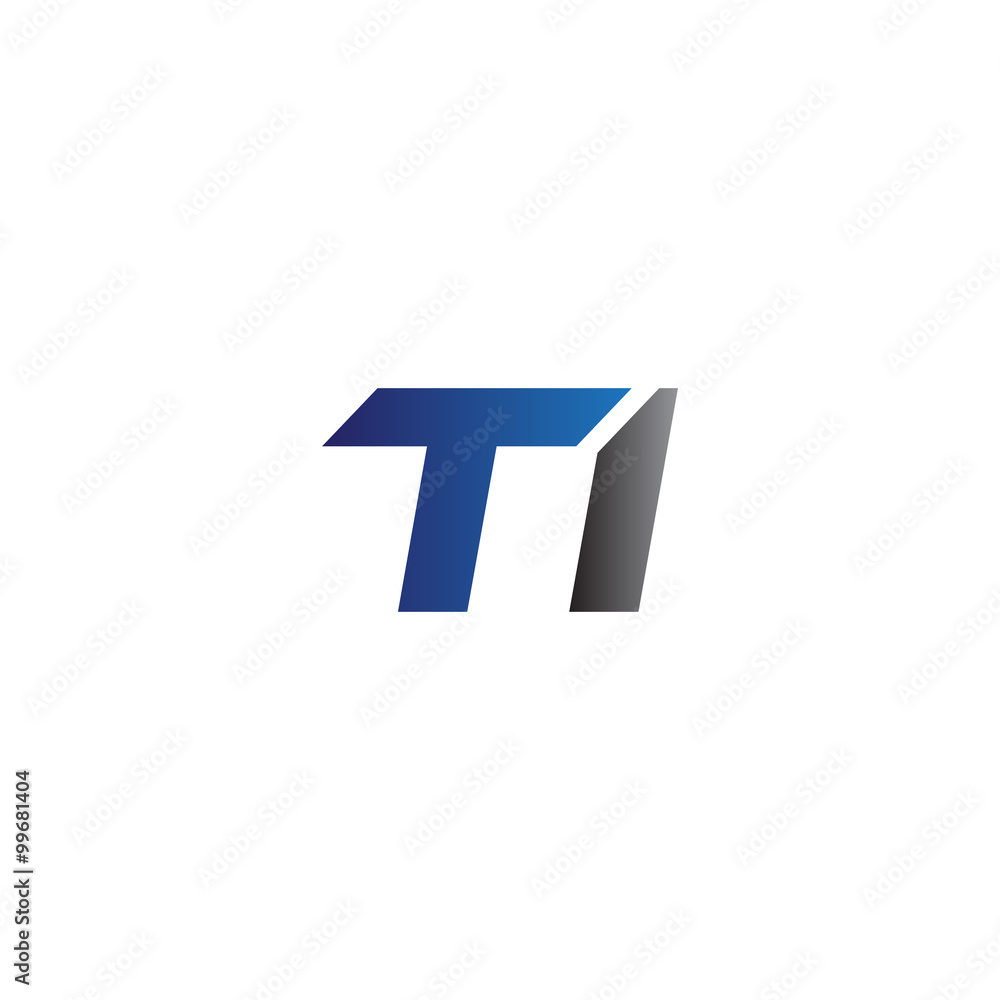 Simple Modern letters Initial Logo ti Stock Vector | Adobe Stock