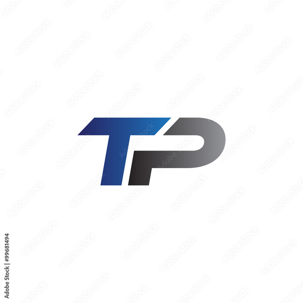 Simple Modern letters Initial Logo tp Stock Vector | Adobe Stock