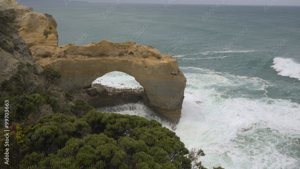 4k video of the Grotto in Victoria, Australia. It is a sinkhole and ...