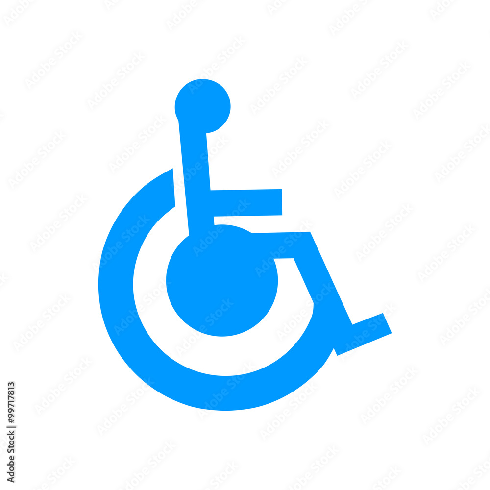 cripple Flat Simple Icon Stock Vector | Adobe Stock