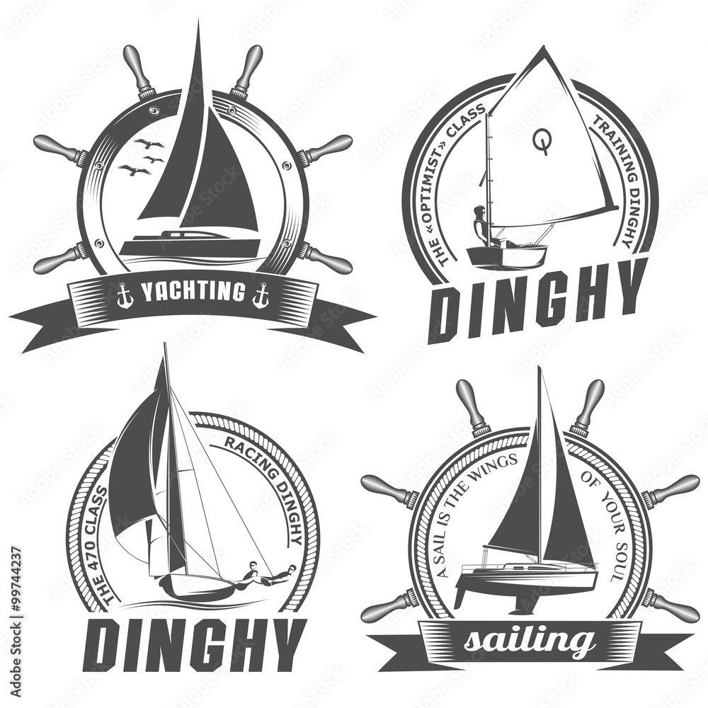 set of logos for sailing Stock Vector | Adobe Stock