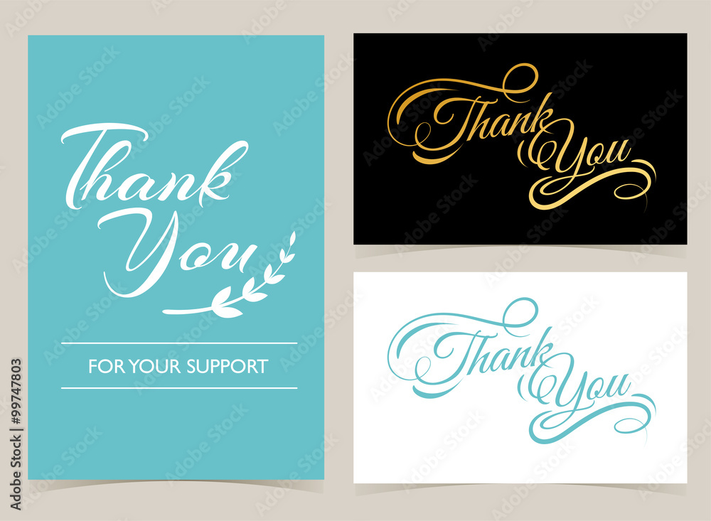 Thank you card Stock Vector | Adobe Stock