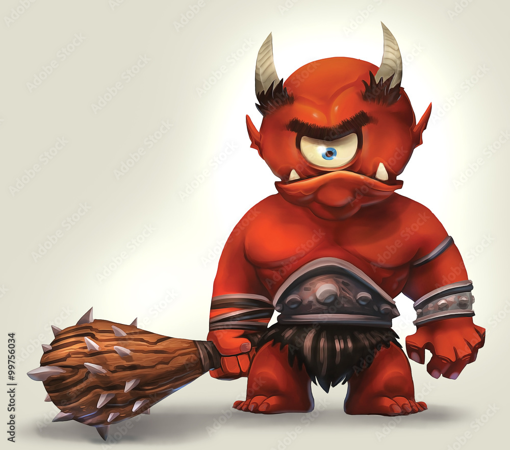 Angry Cyclops Stock-Illustration | Adobe Stock