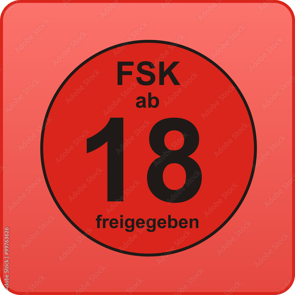 FSK, 18 Stock Illustration | Adobe Stock