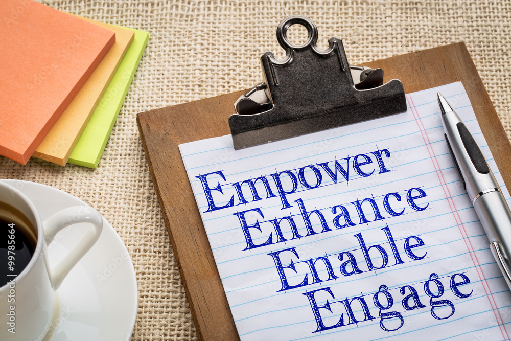 empower, enhance, enable and engage Stock Photo | Adobe Stock