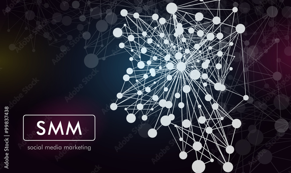 Social media marketing background, SMM Stock Vector | Adobe Stock