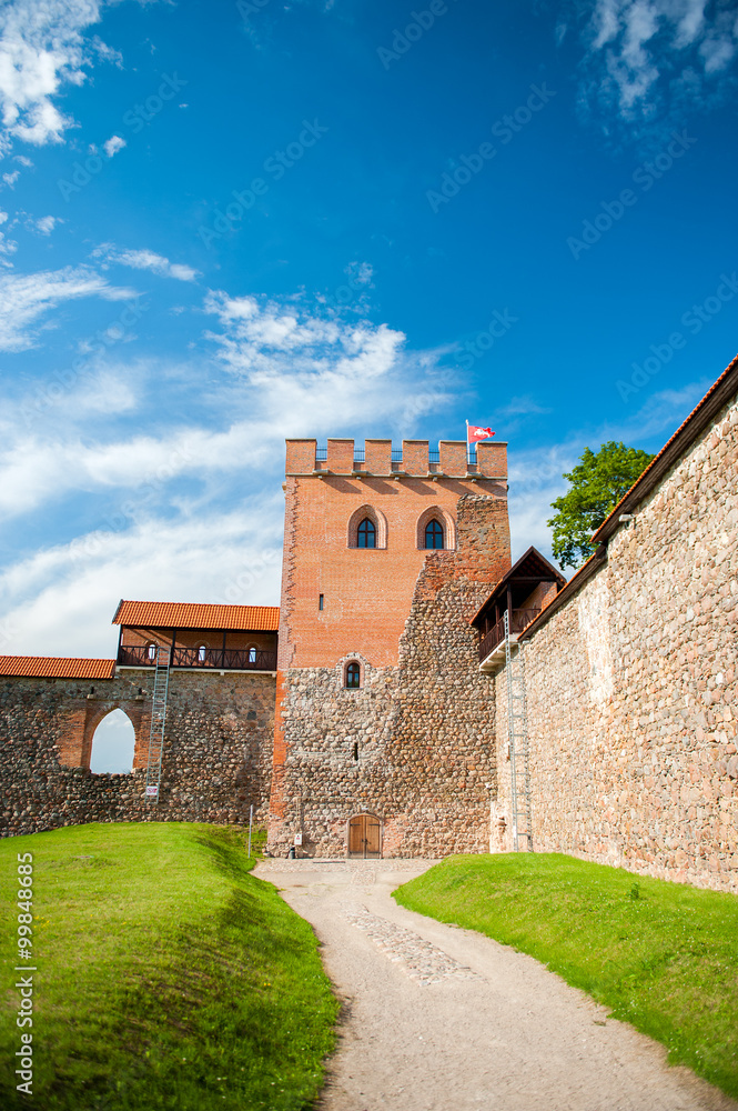 Medininkai Castle, a medieval castle in Vilnius district, Lithuania ...