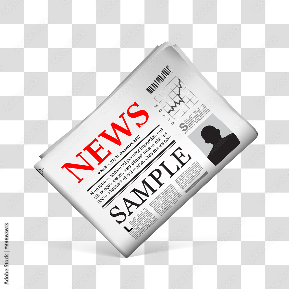 Blank newspaper. Vector illustration Stock Vector | Adobe Stock