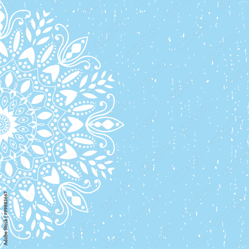 Blue background mandala vector Stock Vector | Adobe Stock