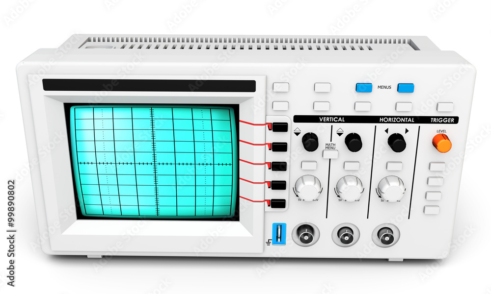 3d modern device oscilloscope Stock Illustration | Adobe Stock