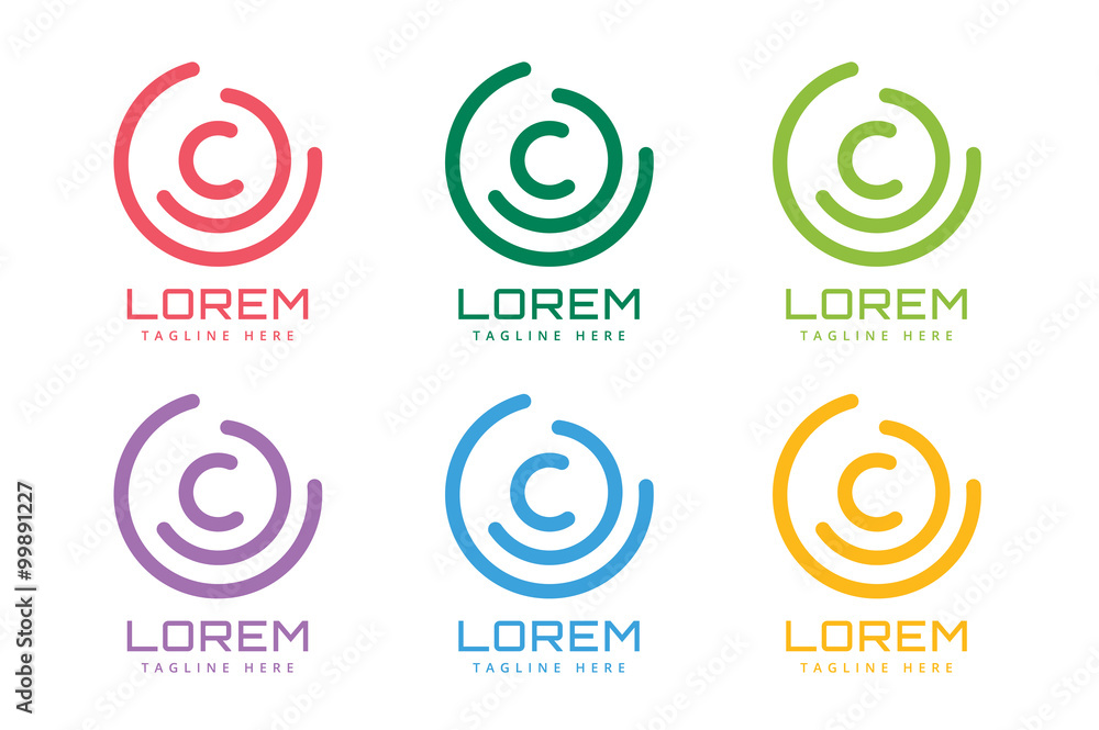 C letter vector logo icon symbol Stock Illustration | Adobe Stock