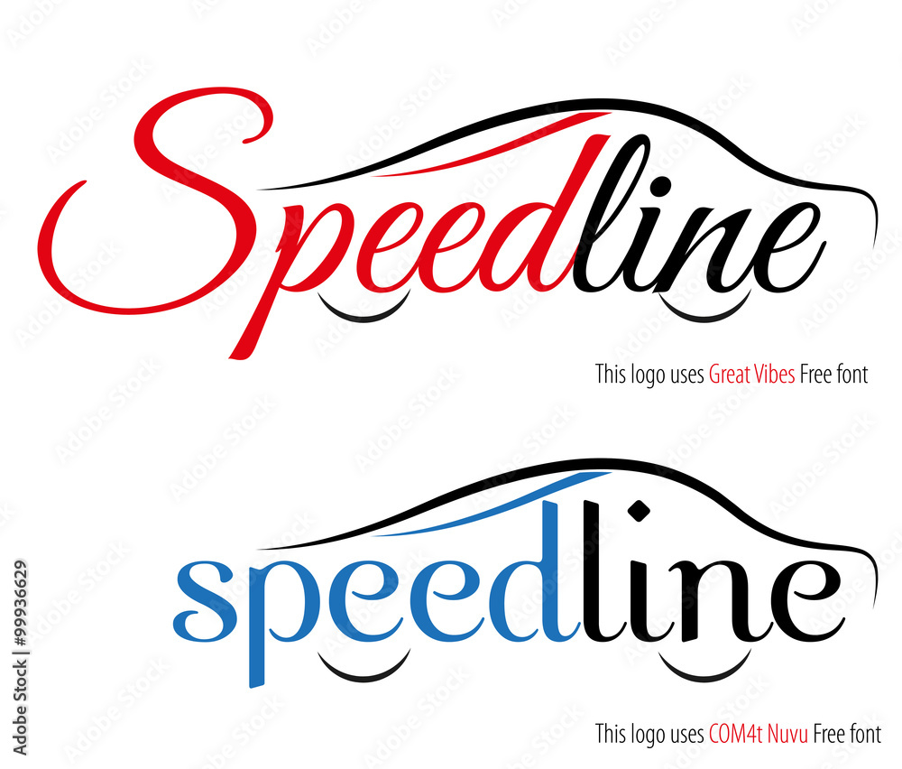 Logo car Speedline Stock Vector | Adobe Stock