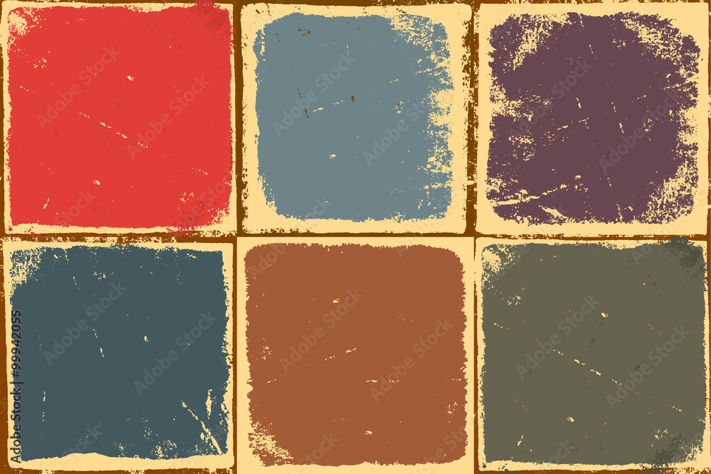 Set illustration of a retro background, vintage style and a basis for ...