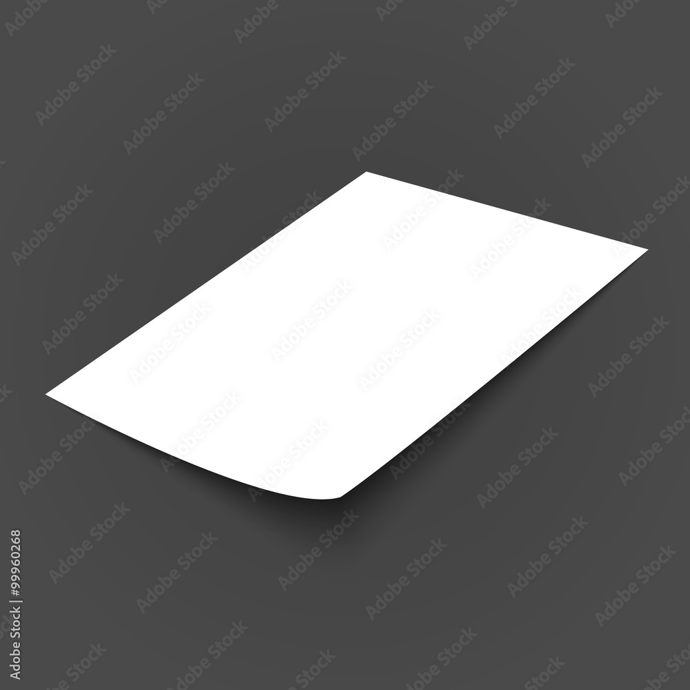 Vector blank paper template Stock Vector | Adobe Stock