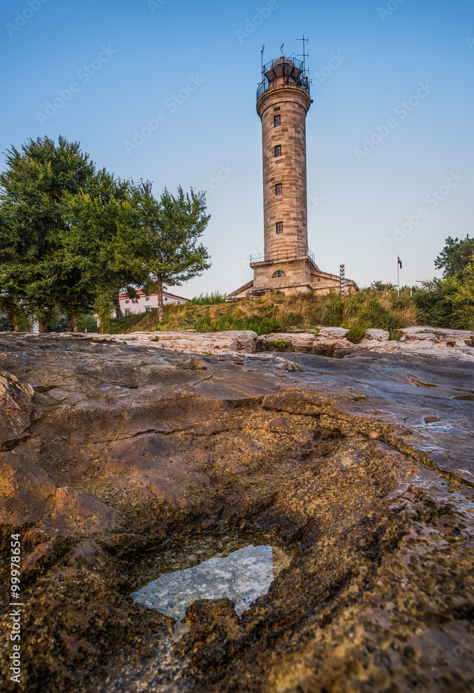 Savudija Lighthouse on the Coast, the Most Western Point of the Balkans ...