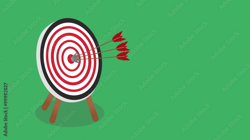 Success and Strategy Concept - Arrow Bullseye Target with space for ...