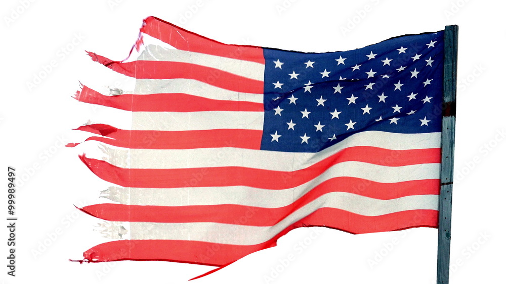 American old torn flag waving with Stock Video | Adobe Stock