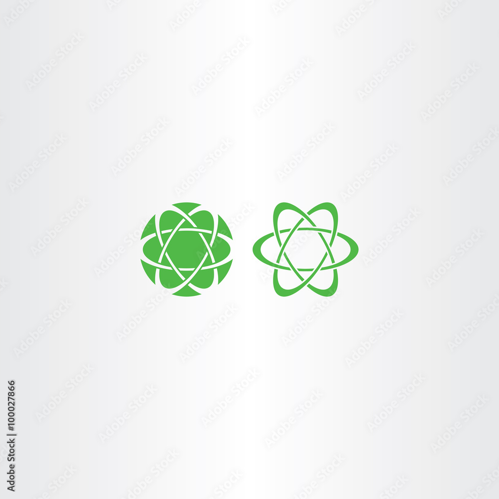 abstract green energy science vector logo icon Stock Vector | Adobe Stock