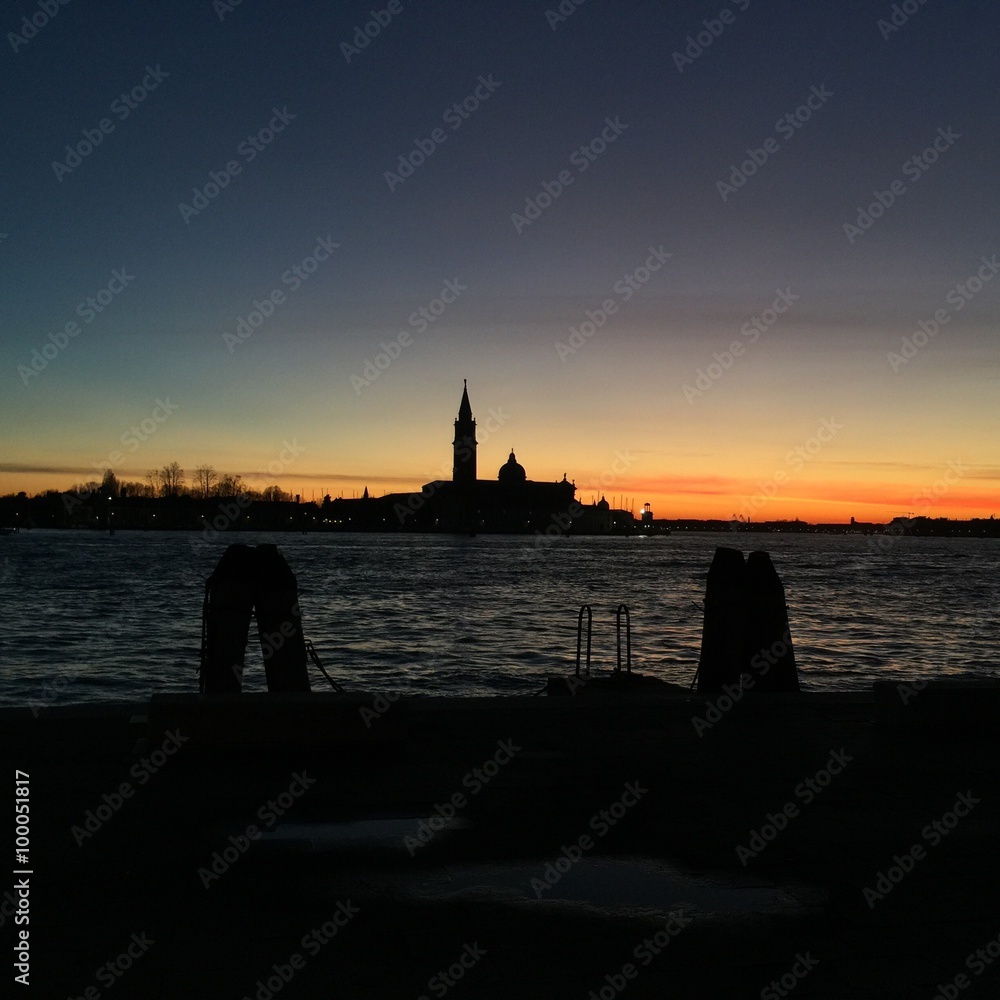 Venice at sunset Stock Photo | Adobe Stock