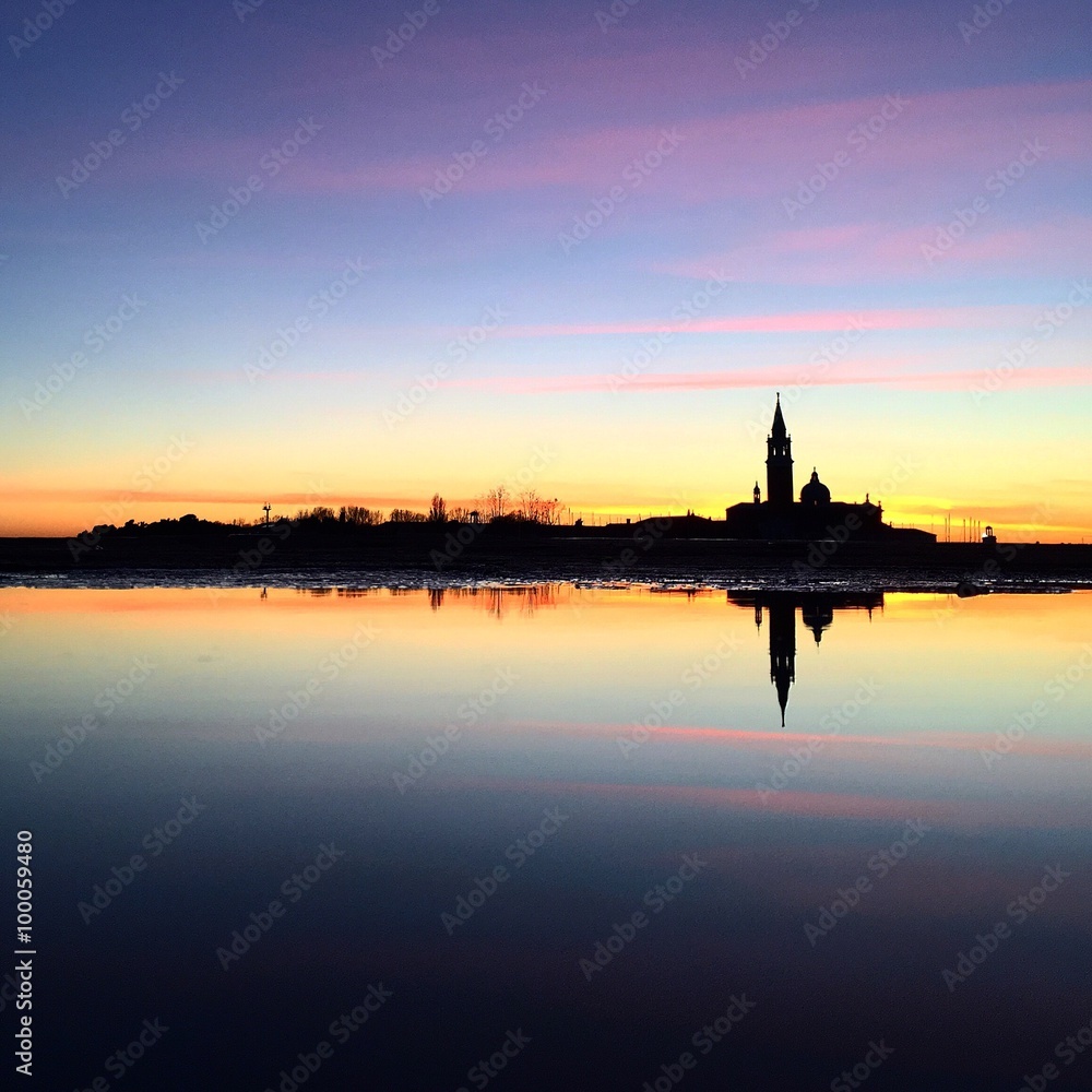 Venice at sunset Stock Photo | Adobe Stock
