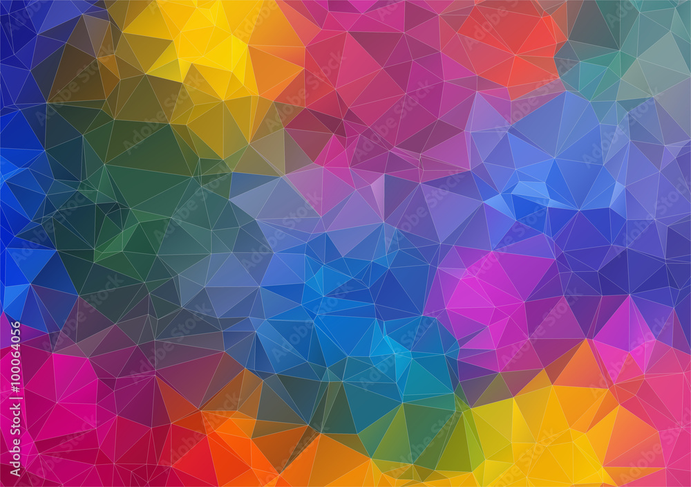 Abstract 2D geometric colorful background Stock Vector | Adobe Stock