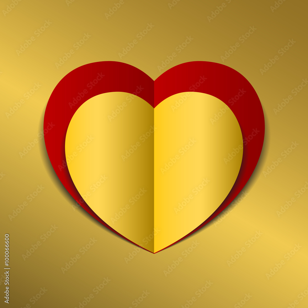 Red Heart paper background Stock Vector | Adobe Stock