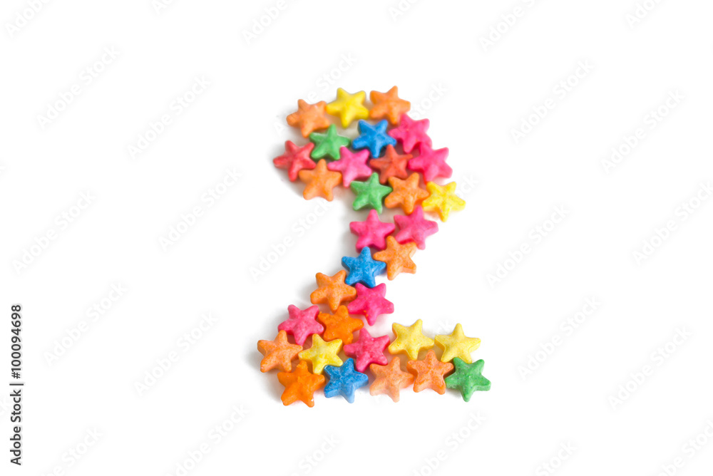 number two sprinkles Stock Photo | Adobe Stock