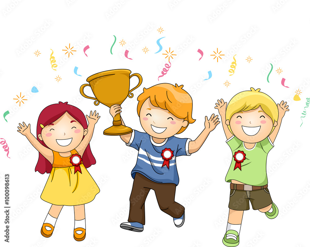 Kids Champion Trophy Stock Vector Adobe Stock