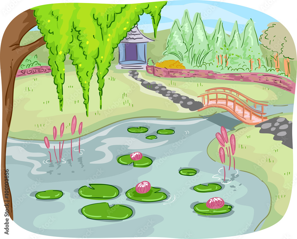 Botanical Garden vector de Stock | Adobe Stock