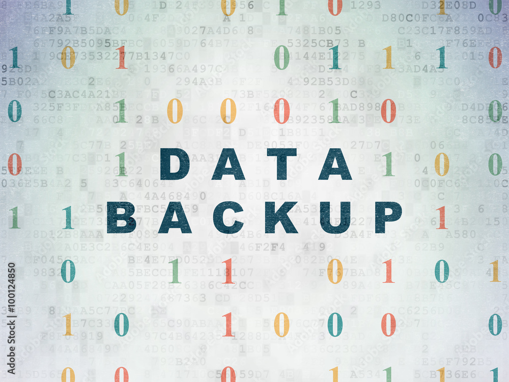 Information concept: Data Backup on Digital Paper background Stock ...