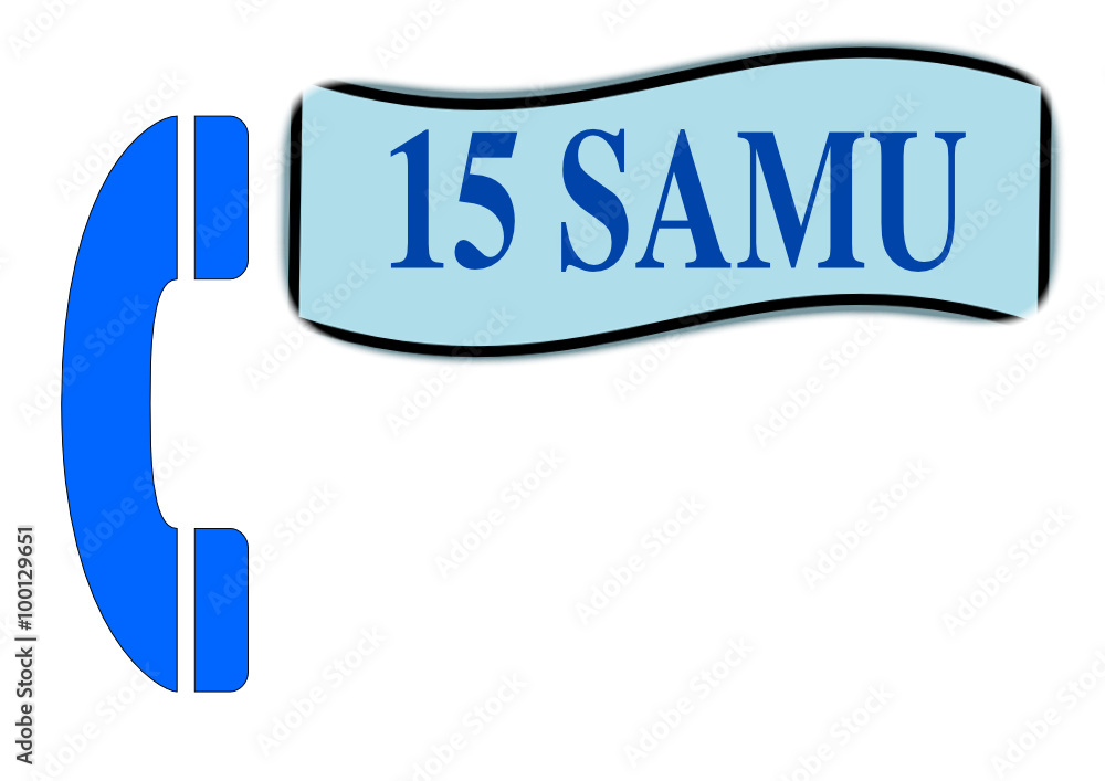 appel téléphonique d'urgence,15 le samu vector de Stock | Adobe Stock