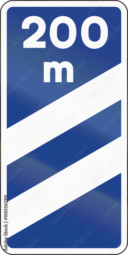 Road sign used in Spain - Highway exit distance marker Stock ...