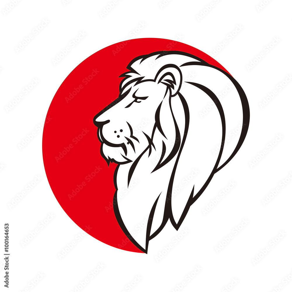 Lion Head Symbol Stock Vector | Adobe Stock
