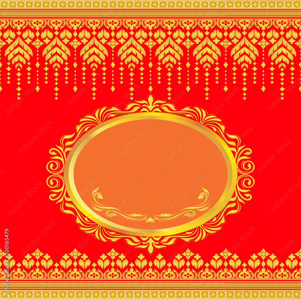 line thai silk pattern line vector design for text background Stock ...