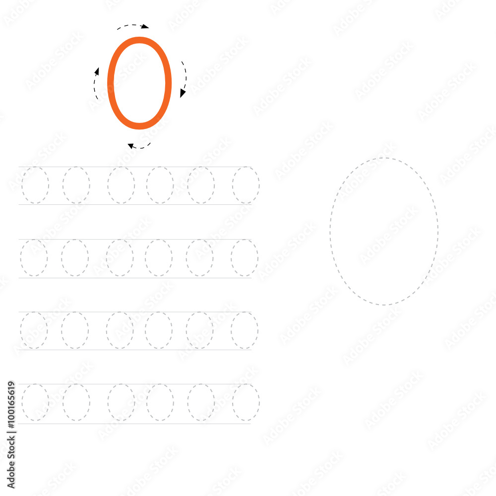 Writing practice number one printable worksheet for preschool ...