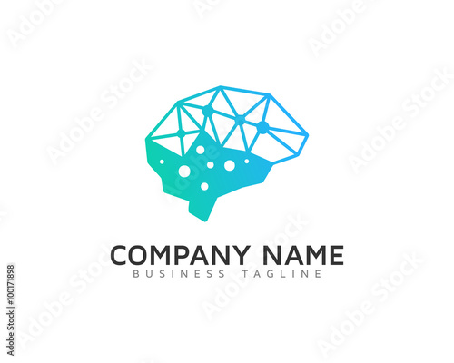 Brain Matrix Logo Design Template Stock Vector | Adobe Stock