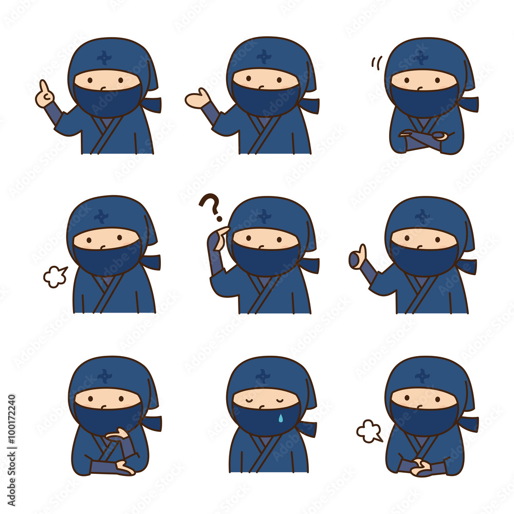 表情_忍者 Stock イラスト | Adobe Stock