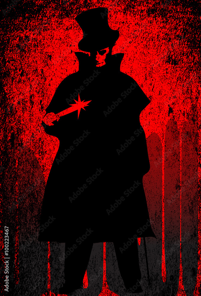 Jack the Ripper Blood Background Stock Vector | Adobe Stock