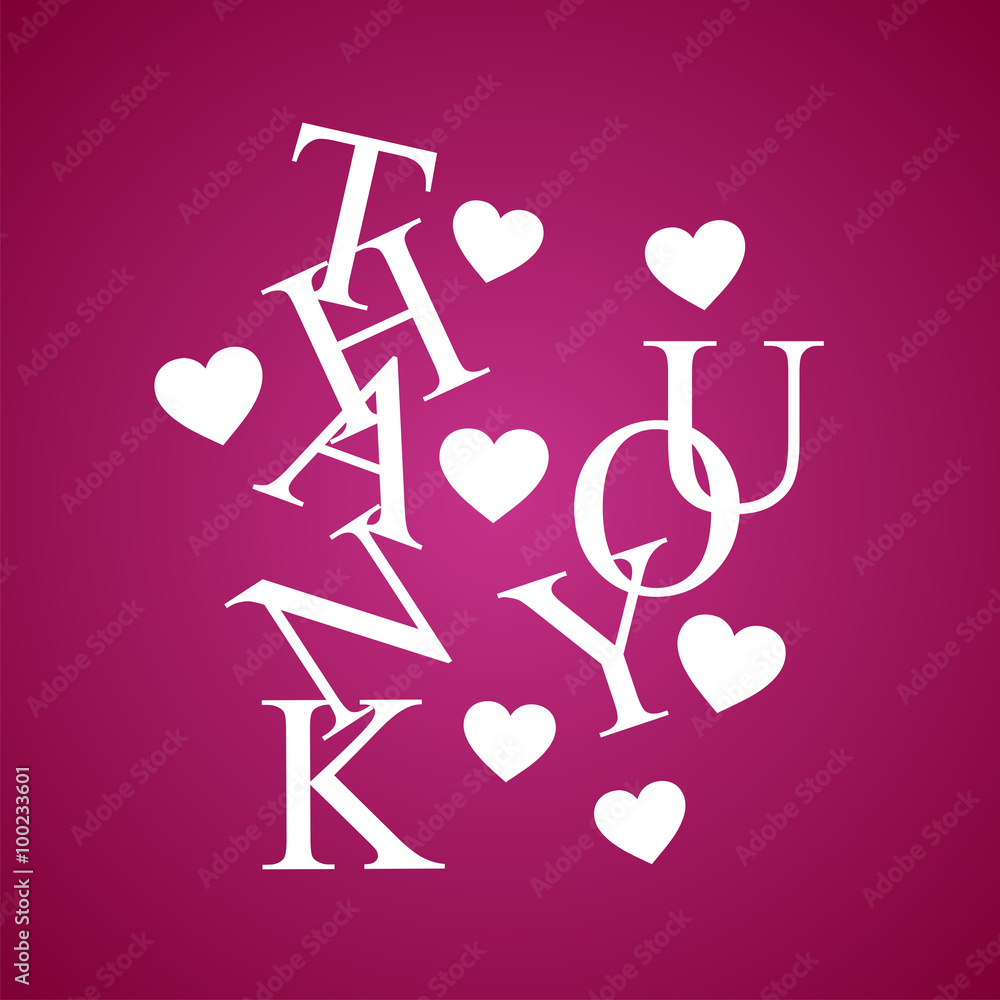 Thank you letters play pink background Stock Vector | Adobe Stock